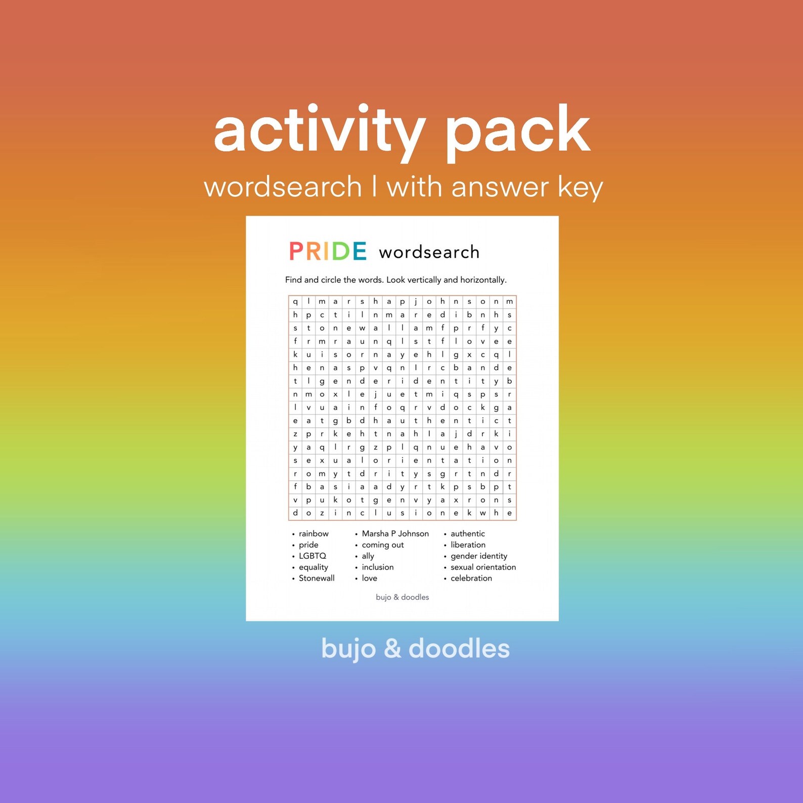 Pride Month Activity Pack Digital Download Coloring Sheet - Etsy