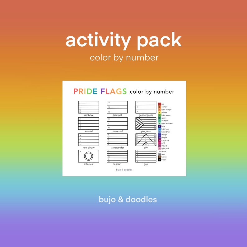 Pride Month Activity Pack | Digital Download | Coloring Sheet ...