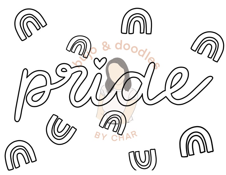 Pride Coloring Page Pack Digital Download Coloring Sheet | Etsy
