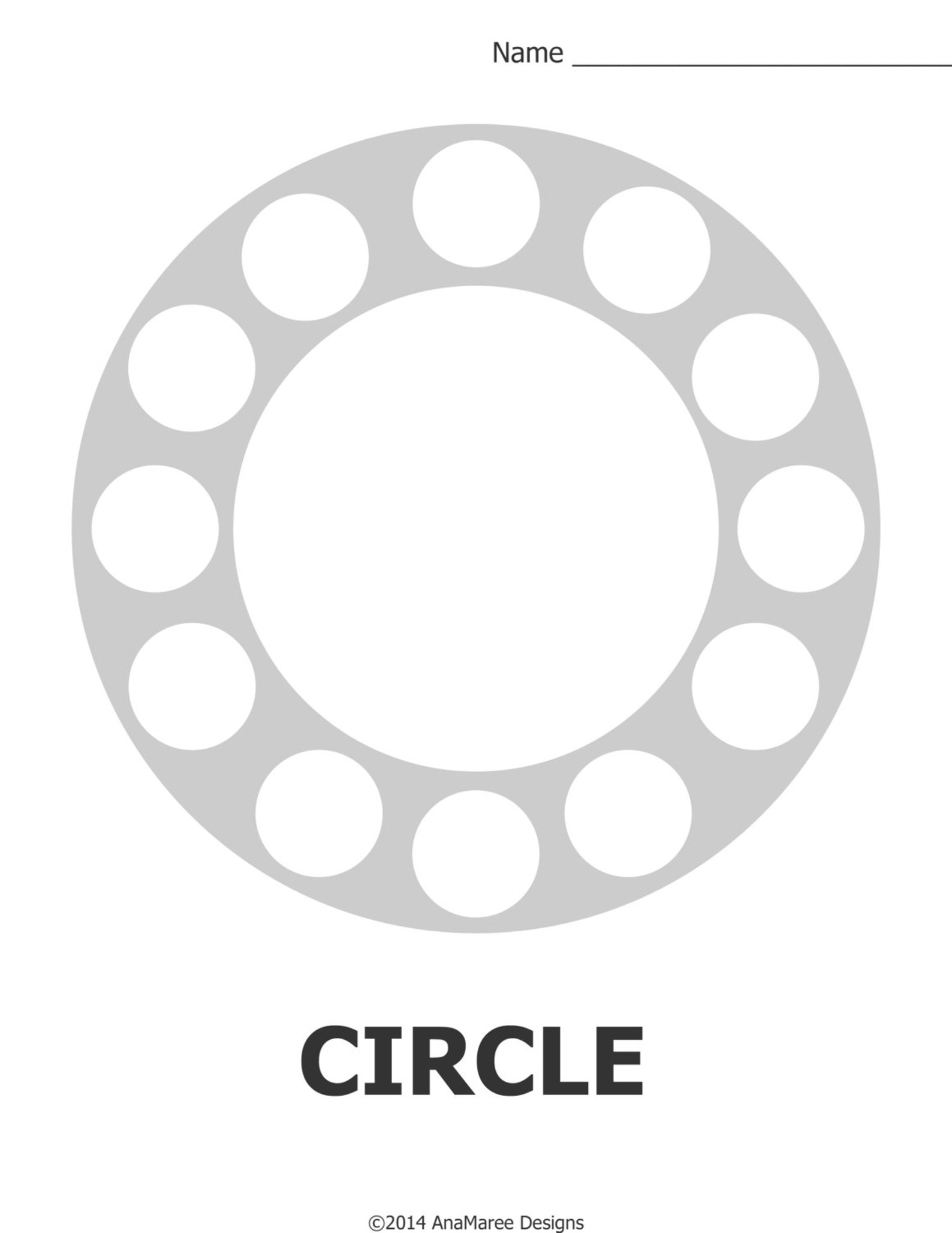 Homeschool Printable: Do-a-dot Shapes, Set of 9 - Etsy