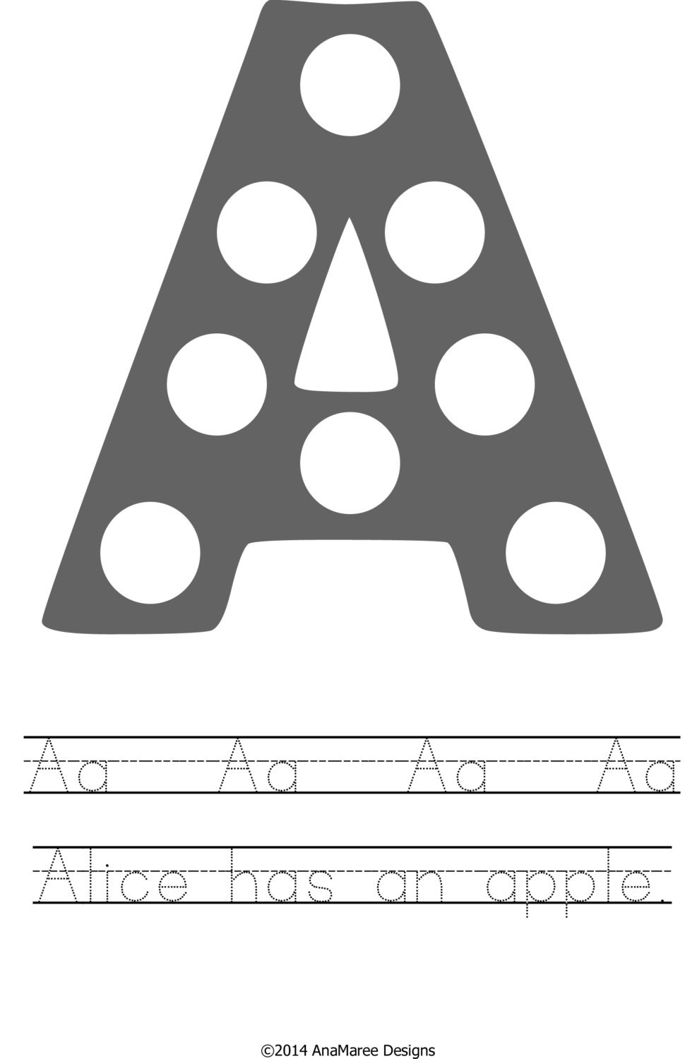 Homeschool Printable, Alphabet, Do-a-dot, Do a Dots, ABC, Abcs ...