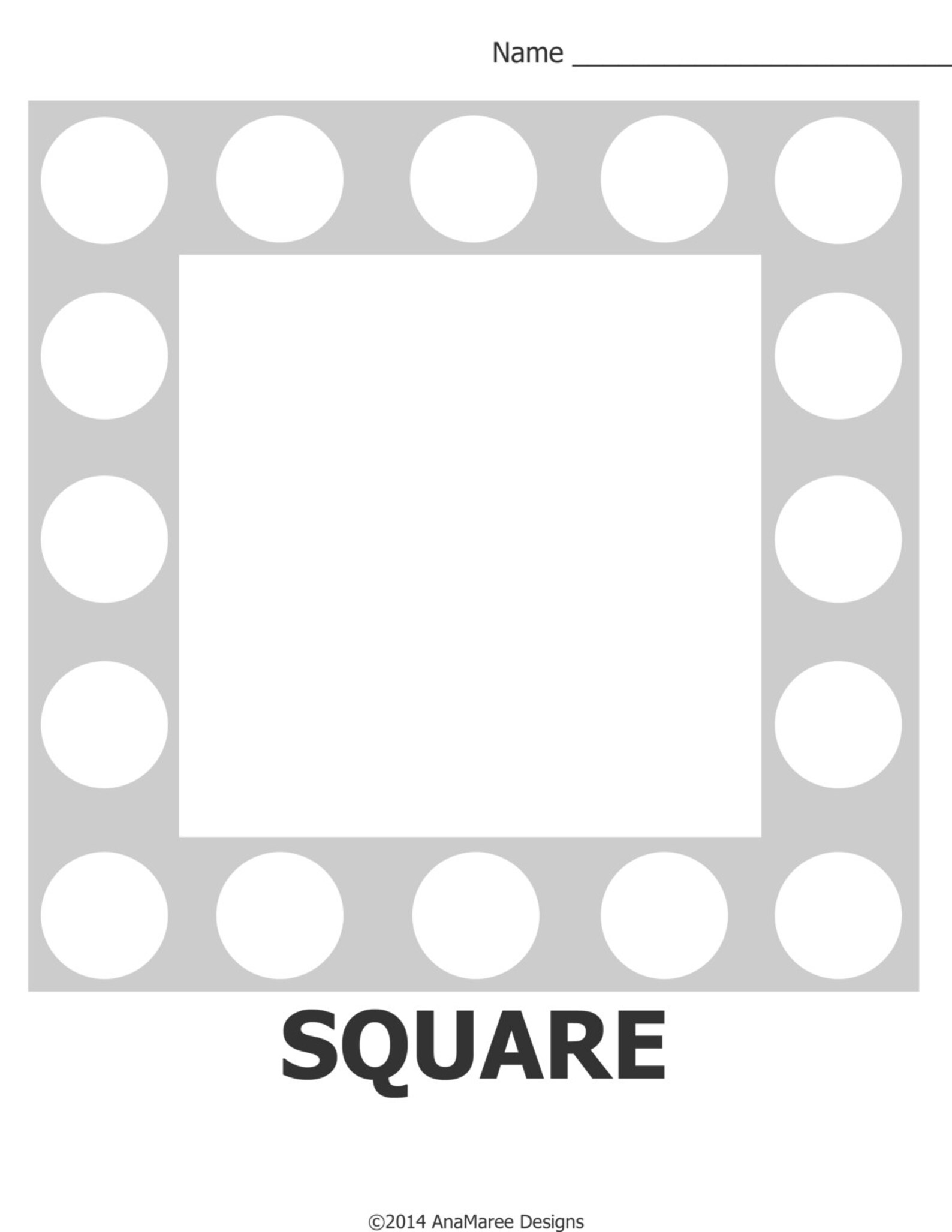 Homeschool Printable: Do-a-dot Shapes, Set of 9 - Etsy