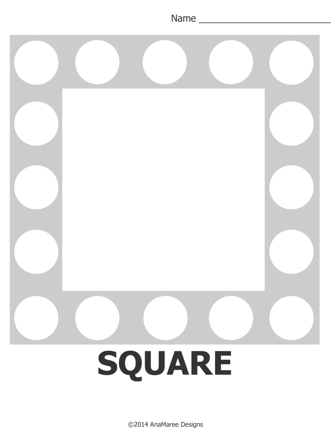 Homeschool Printable: Do-a-dot Shapes, Set of 9 - Etsy