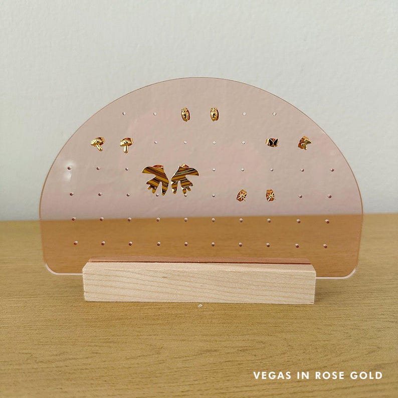 Mini Acrylic Jewelry Stand in Gold, Silver, Rose Gold | Dainty ...