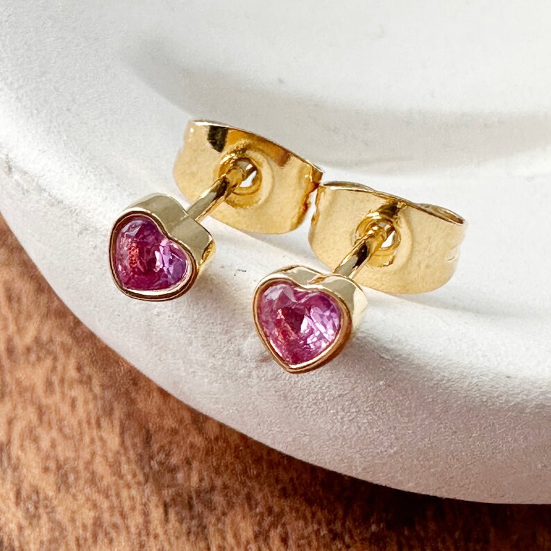 Pink crystal earrings studs store