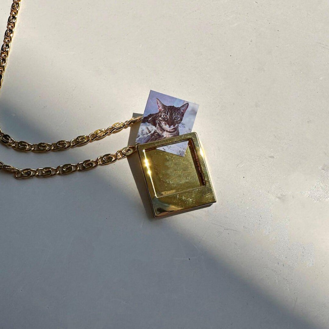 Polaroid Photo Charm in Gold, Silver, Rose Gold | Dainty Minimalist ...