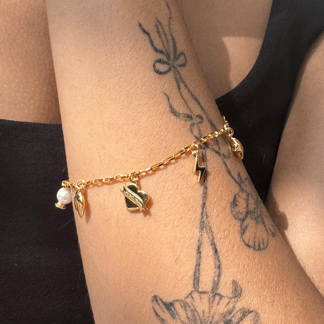 Custom Build Your Own Dainty Charm Bracelet in Gold, Rose Gold, or ...