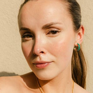 Daphne Enamel Hoops - Etsy