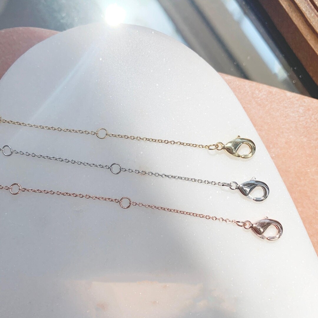 Adjustable Necklace Extender (1.5"-5") in Gold, Silver, Rose Gold ...