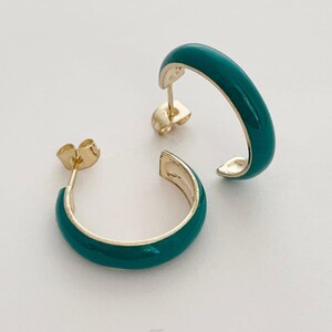 Daphne Enamel Hoops - Etsy