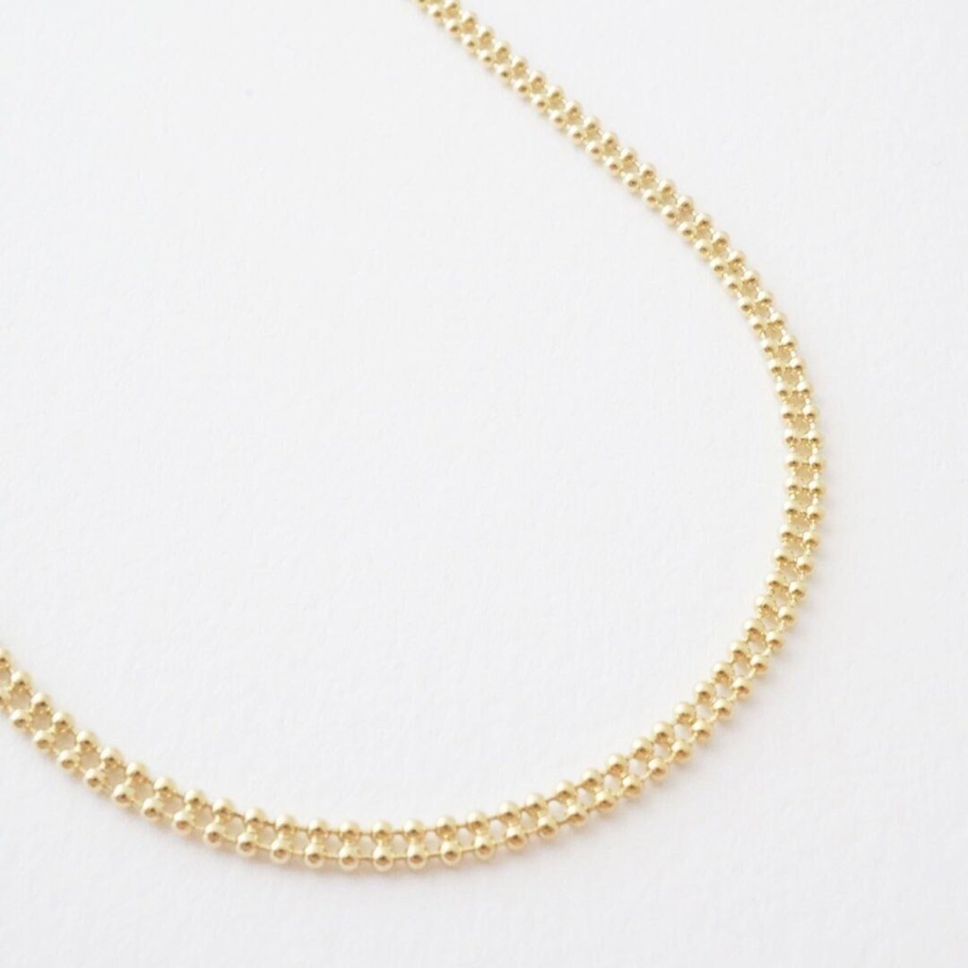 Double Ball Chain Choker-necklace Minimalist, Delicate Jewelry Gold ...