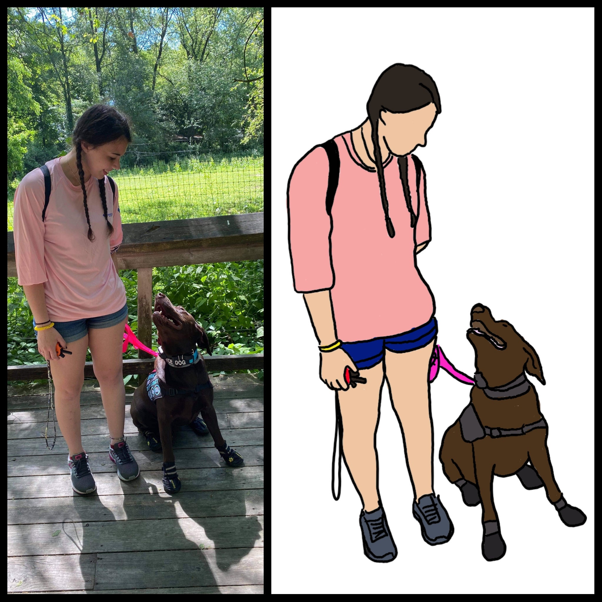 Custom K9 Handler Logo, Dog Handler Portrait, Faceless Portrait, Custom ...