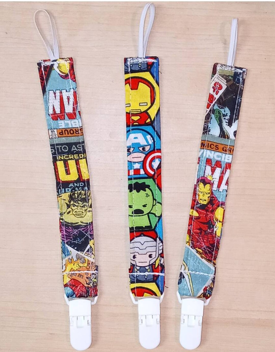 Avengers Baby Pacifier Clips. Handmade. Sold Separately or as a Set. - Etsy