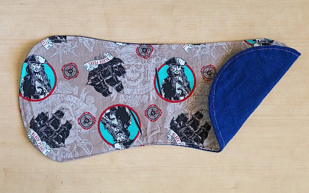 Pirates Theme Baby Burping Cloth. Handmade. Flannel Cloth Back - Etsy