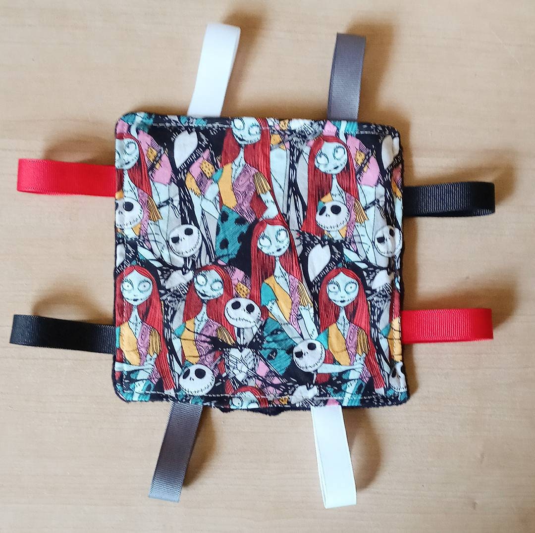 Jack and Sally Baby Crinkle Toy. 6x6 Size. Minky on the Back - Etsy UK