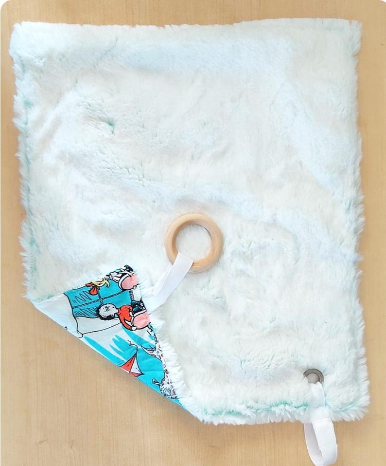 Dr Seuss Inspired Lovey Size Baby Blanket. Cotton on Top and Soft Minky ...