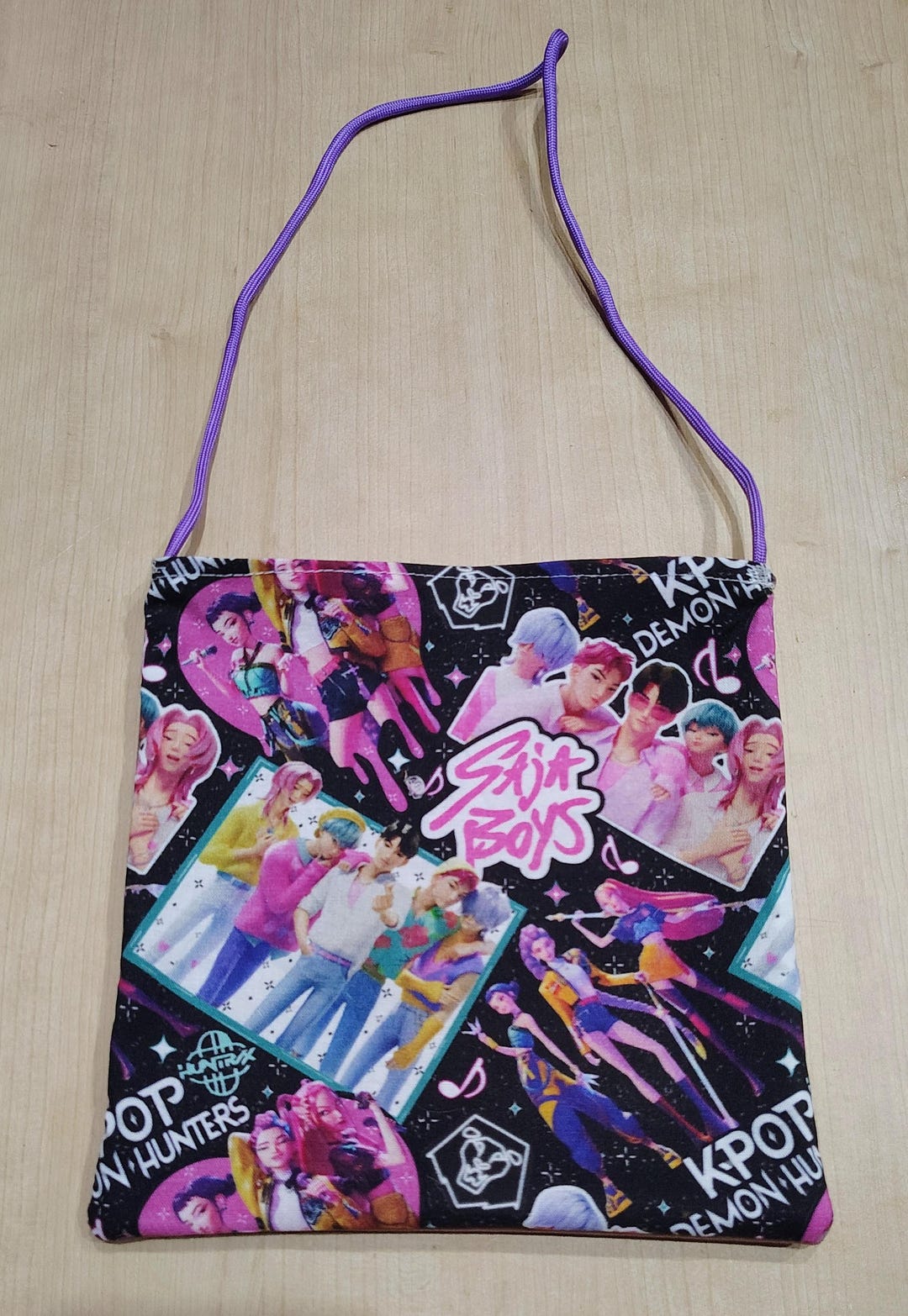 Kpop Demon Child Size Purse. 1 Sided Picture and the Other Side of ...