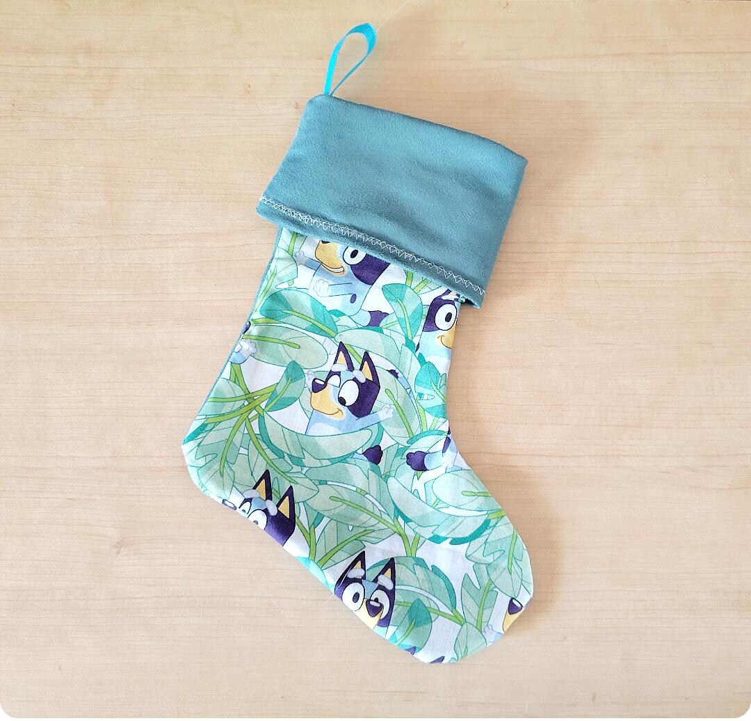 Bluey Inspired Christmas Stocking. Handmade. - Etsy