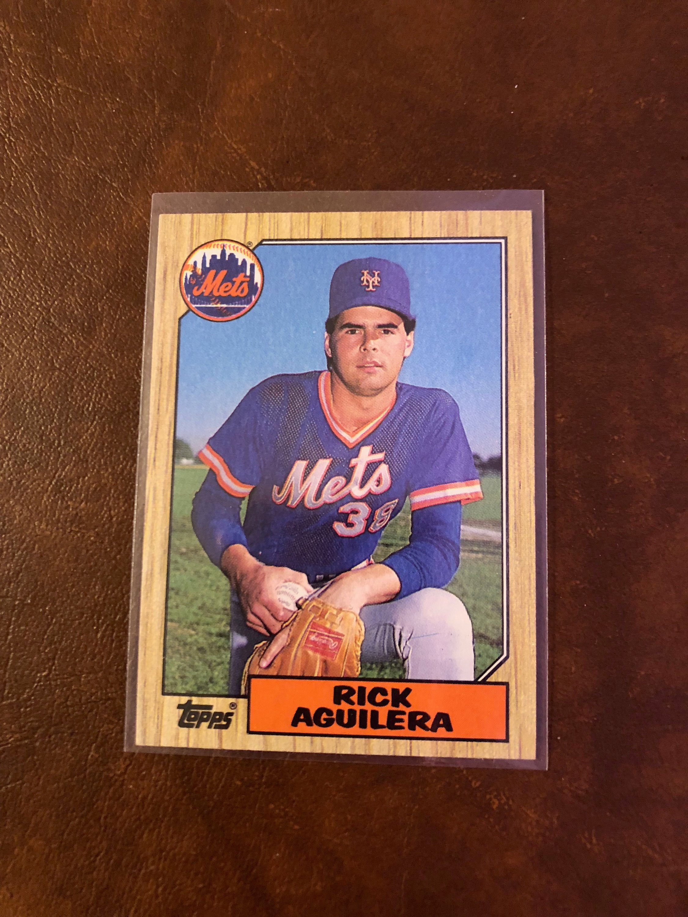 Rick Aguilera, 1987 New York Mets Pitcher Topps 103 Baseball Card - Etsy