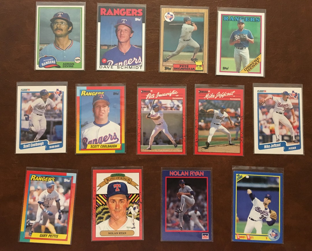 1981 1990 Texas Rangers Baseball Cards - Etsy
