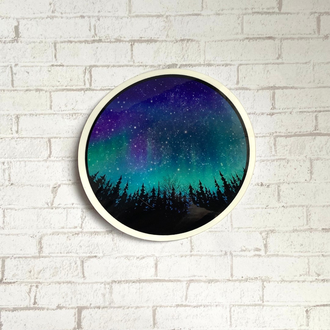 Northern Lights Night Sky Sticker - Etsy