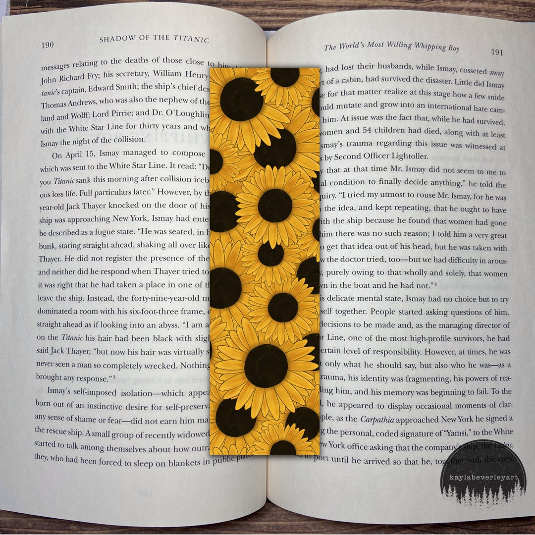 Sunflower Bookmark - Etsy