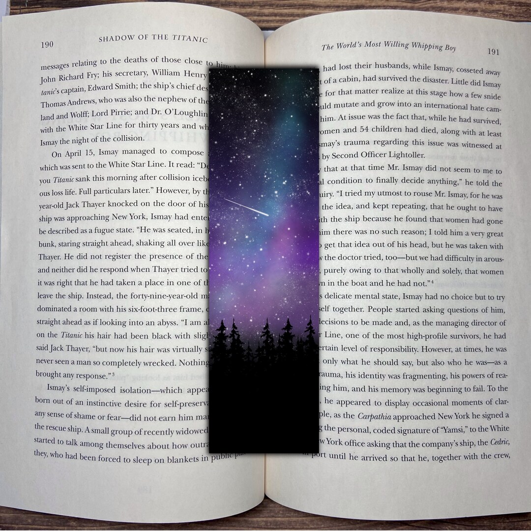 Northern Lights Night Sky Bookmark - Etsy