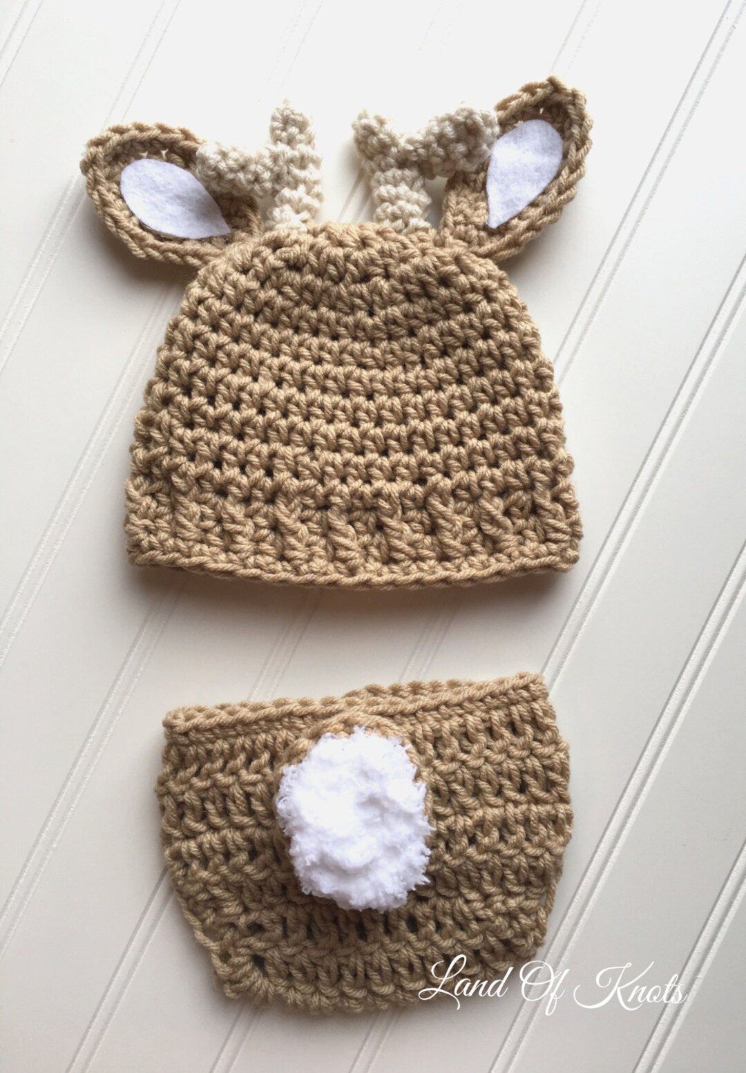 Newborn Deer Antler Hat, Crochet Baby Hat, Deer Antler Hat, Deer Antler ...