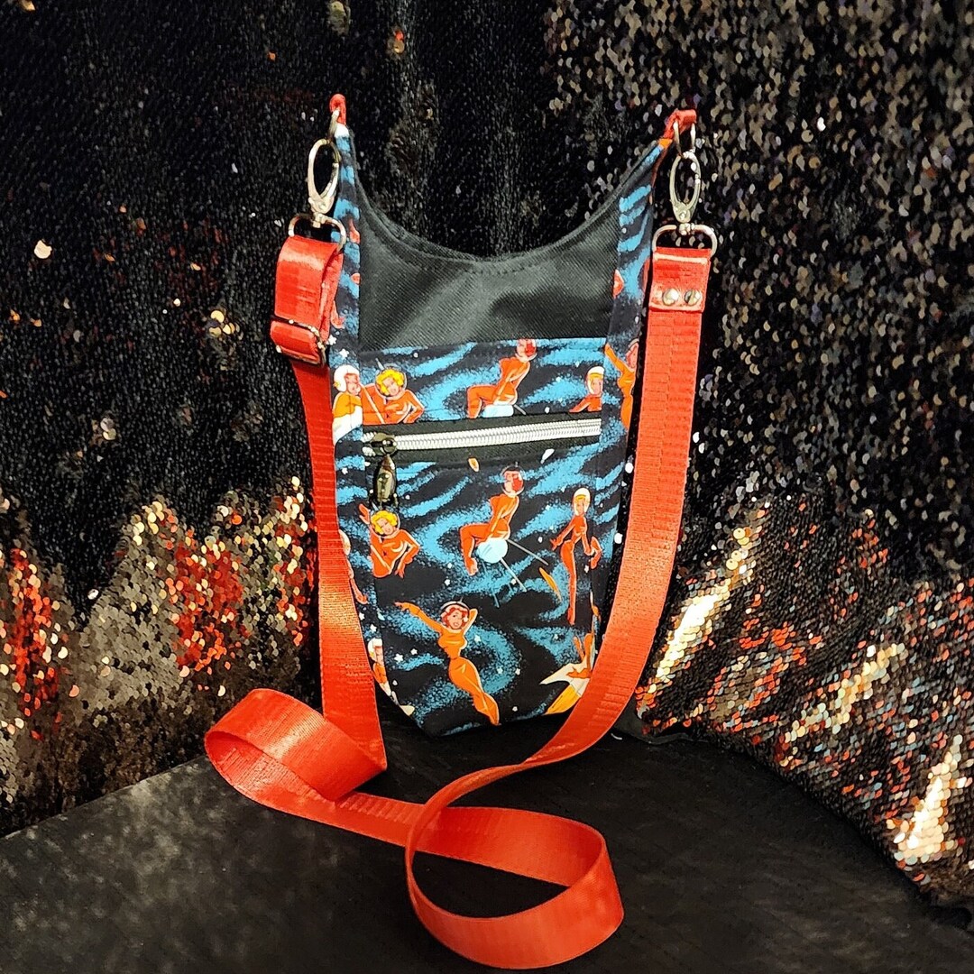 1950's Pin up Rockabilly Girl Sling With Custom Rocket Zipper Pull ...