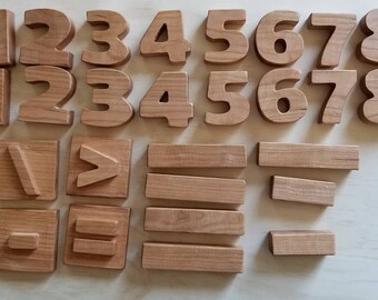 Wooden numbers | Etsy