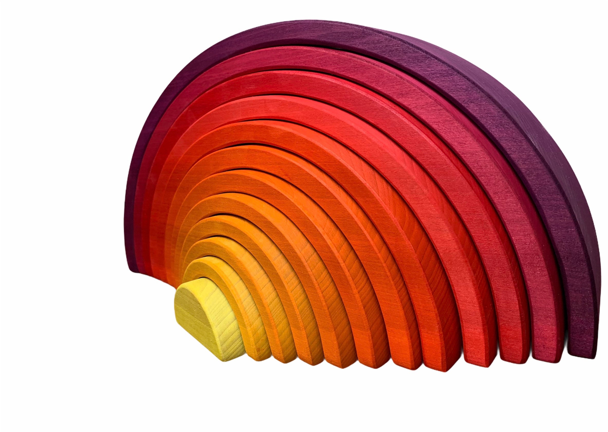 Rainbow Stacker Puzzle With Semicircles Set, Rainbow Puzzle, Montessori ...