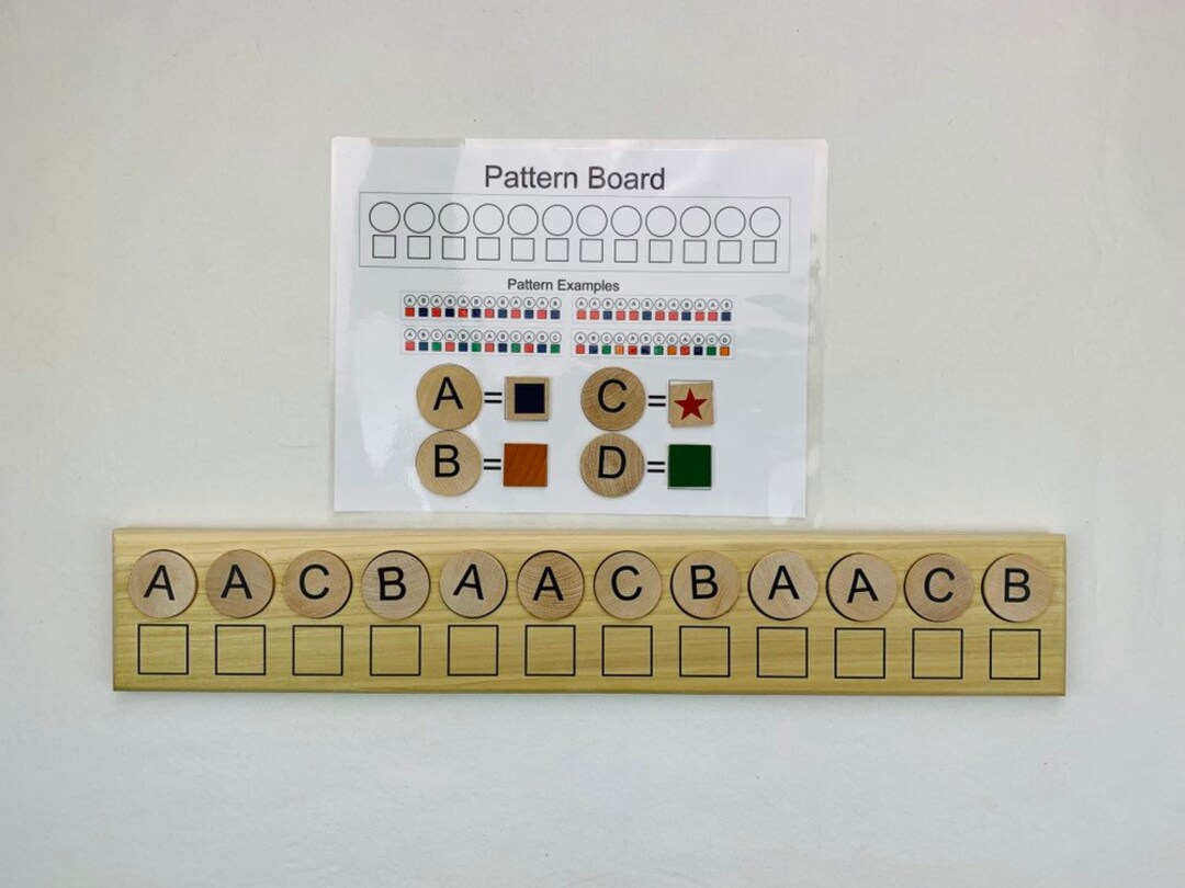 Pattern Board, Designing Board, Montessori Materials, Pattern Activity ...