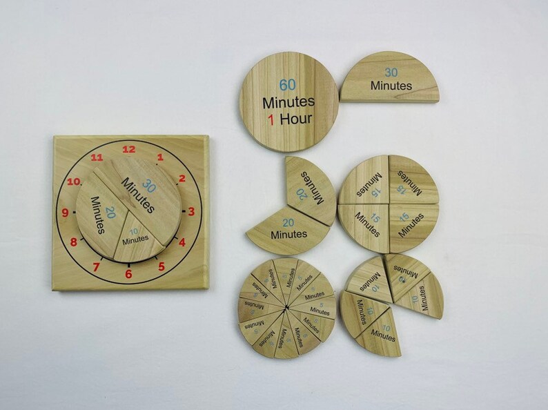 Fractions of Time Time Fractions Learning Time Set Telling - Etsy