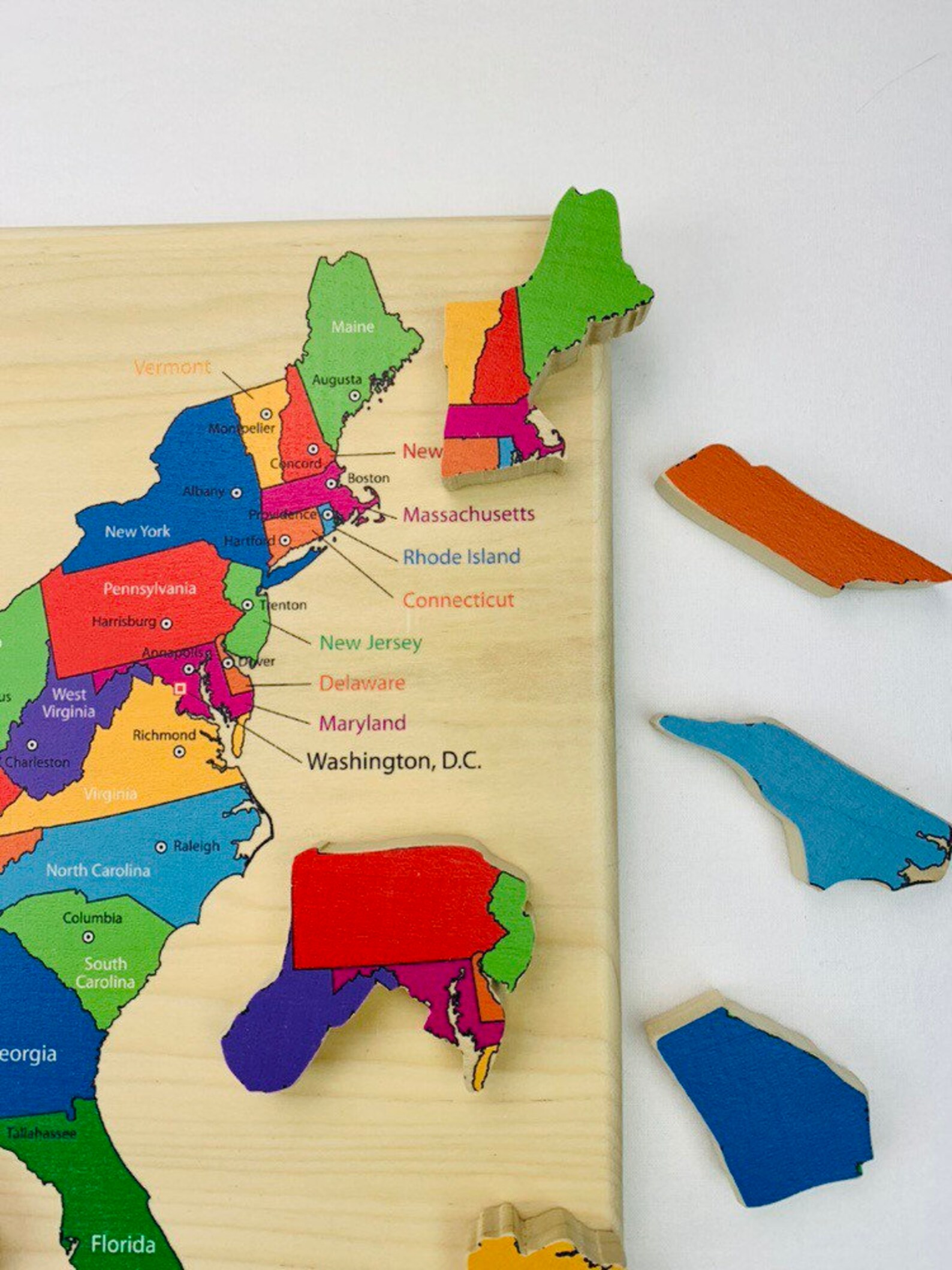USA Map Puzzle Wooden Puzzle Map of the United States | Etsy