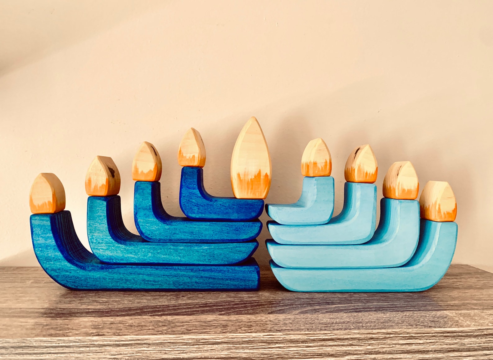 Wooden Menorah Menorah Stacker Kids Menorah Hanukkah - Etsy