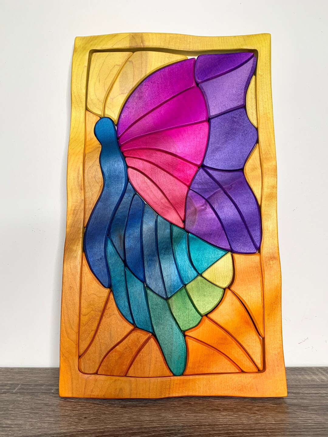 Wavy 3D Wooden Puzzle, Wavy Butterfly Puzzle, Wooden Toys, Unique - Etsy