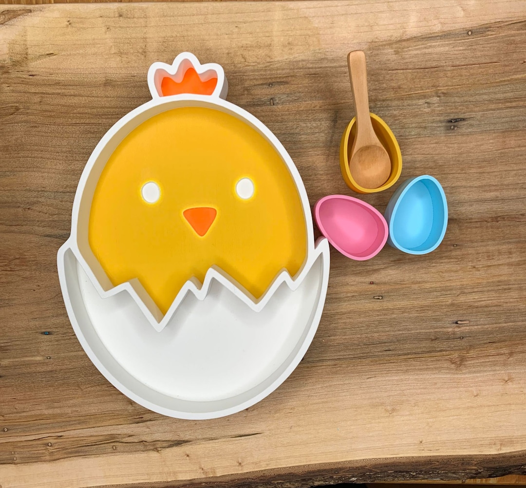 Hatching Egg Sensory Tray, Easter Gift for Kids, Easter Basket Tray ...
