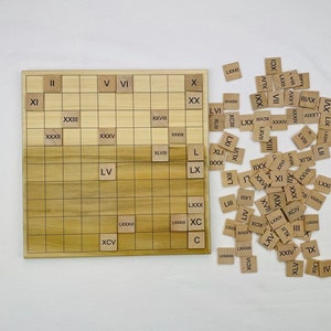 Roman Numeral Board, Montessori Math Set, Roman Numeral 100 Board, 100 ...