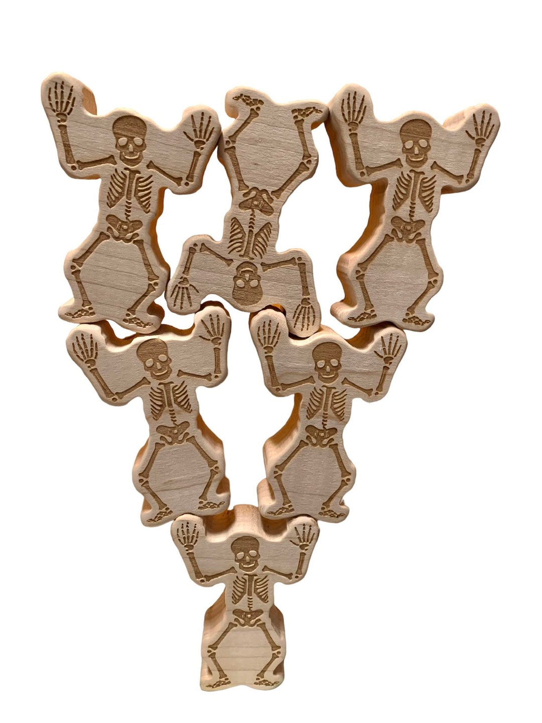 Stacking Skeletons, Fall Sensory Blocks, Chunky Wooden Building Blocks ...