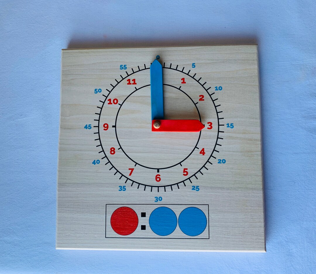 Analog to Digital Clock Learning Kit, Montessori Clock, Telling Time ...