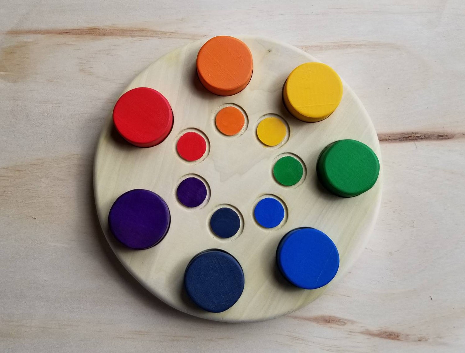 Color Sorting Tray Free Shipping Color Sorter Rainbow Tray - Etsy