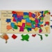USA Map Puzzle, Wooden Puzzle, Map of the United States, Montessori ...