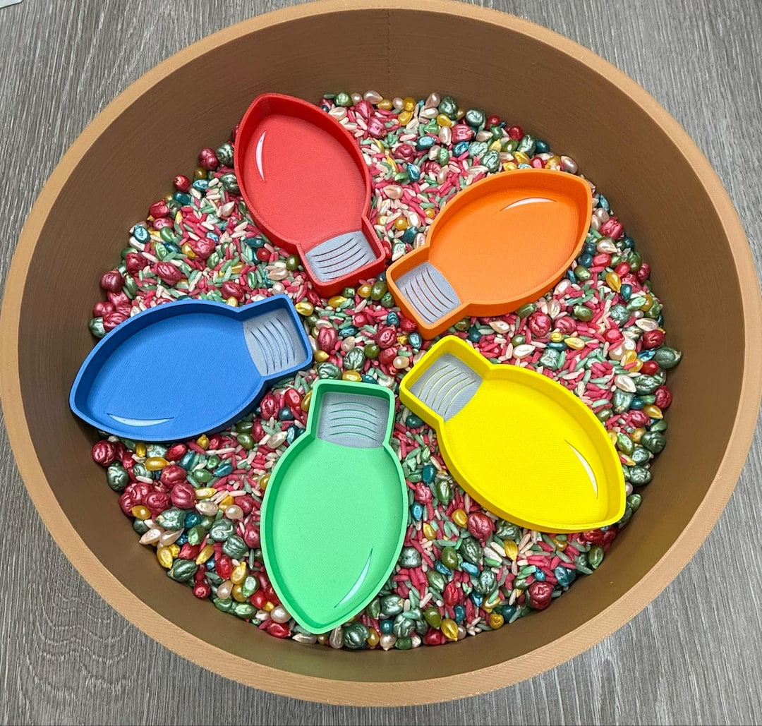 Christmas Light Sensory Trays, Xmas Light Sensory Trays, Christmas ...