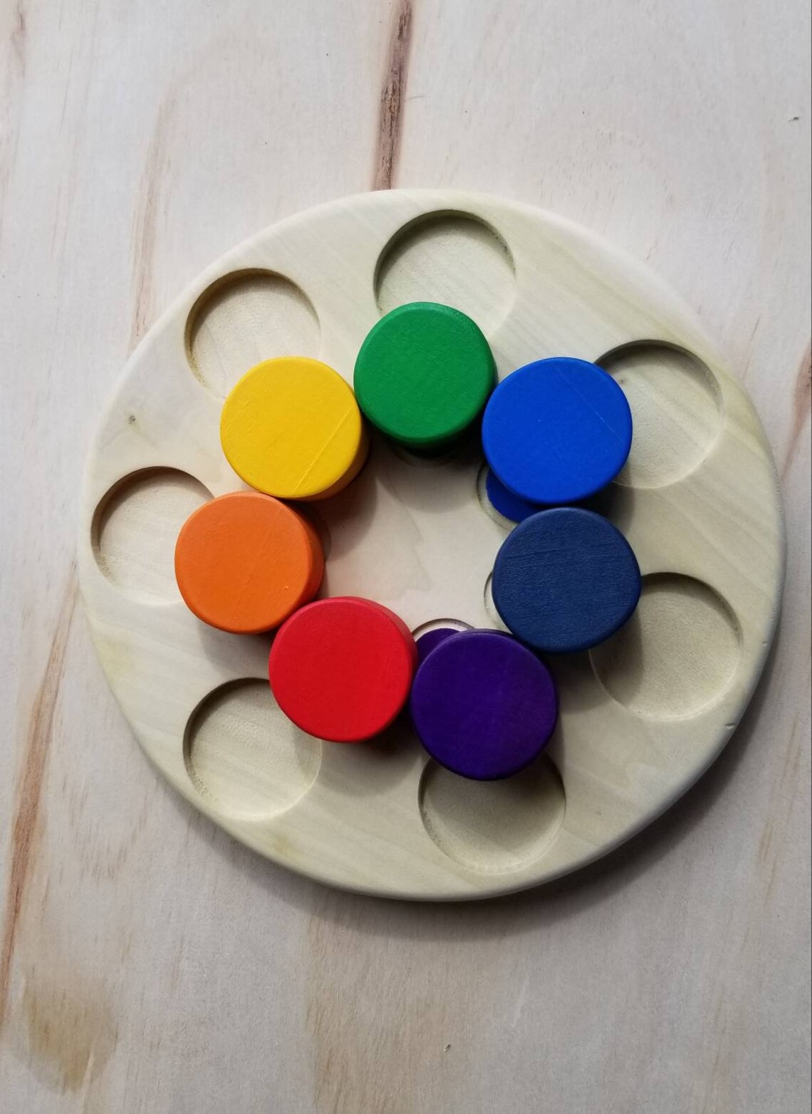 Color Sorting Tray Free Shipping Color Sorter Rainbow Tray - Etsy