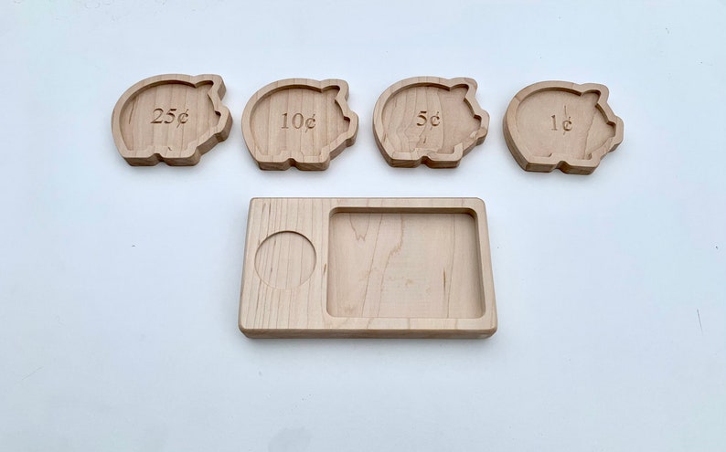 Money Sorting Activity Wooden Sand Tray Math Board - Etsy