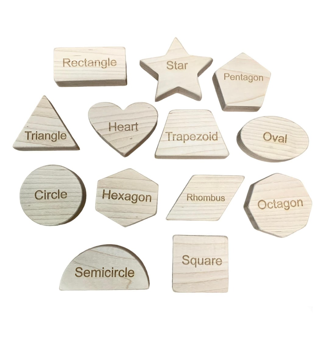 Wooden Shapes Blocks, Building Blocks, Bloks to Help Learn Shapes ...