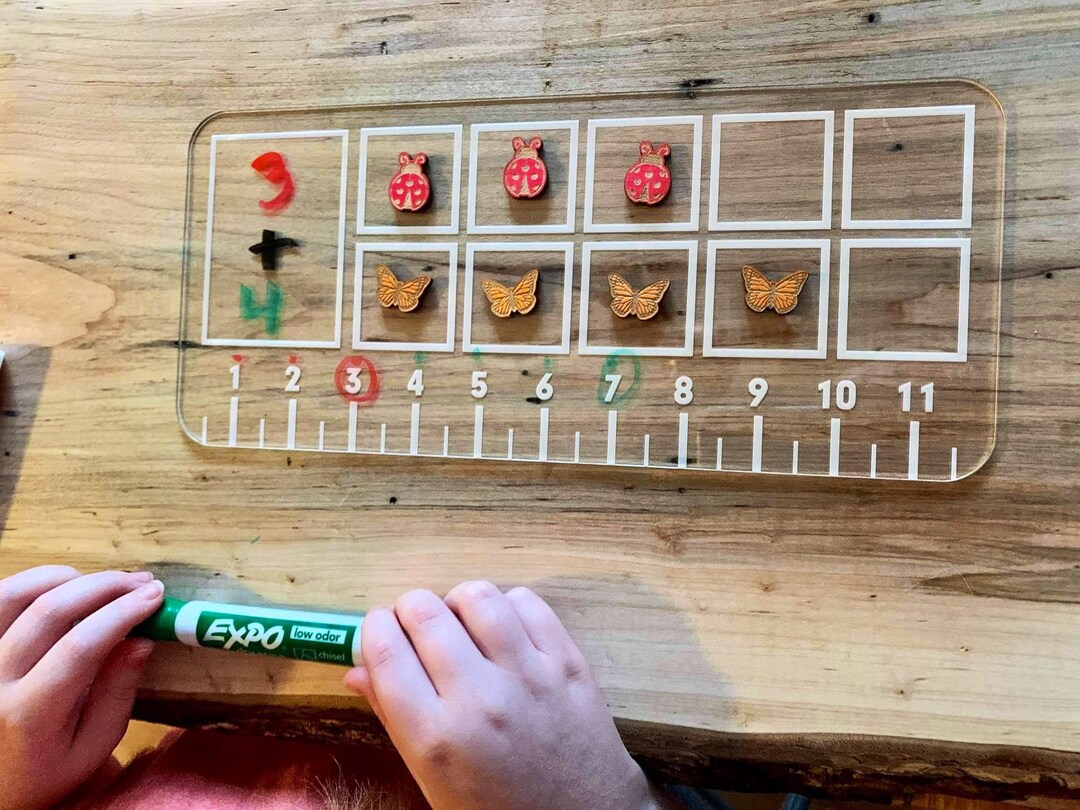 Dry Erase 10 Frame and Ruler Set Manipulatives Included, Acrylic 10 ...