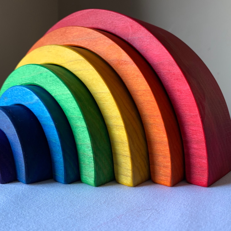 Wooden Rainbow Stacker - Etsy