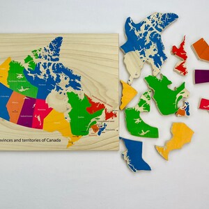 Provinces and Territories of Canada, Canadian Map, Puzzle Map, Map of ...