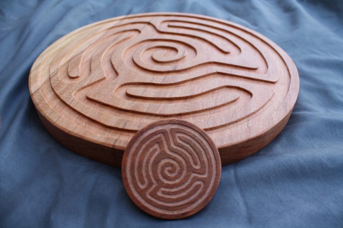 Wooden Labyrinth Finger Labyrinth Wooden Game Labyrinth - Etsy